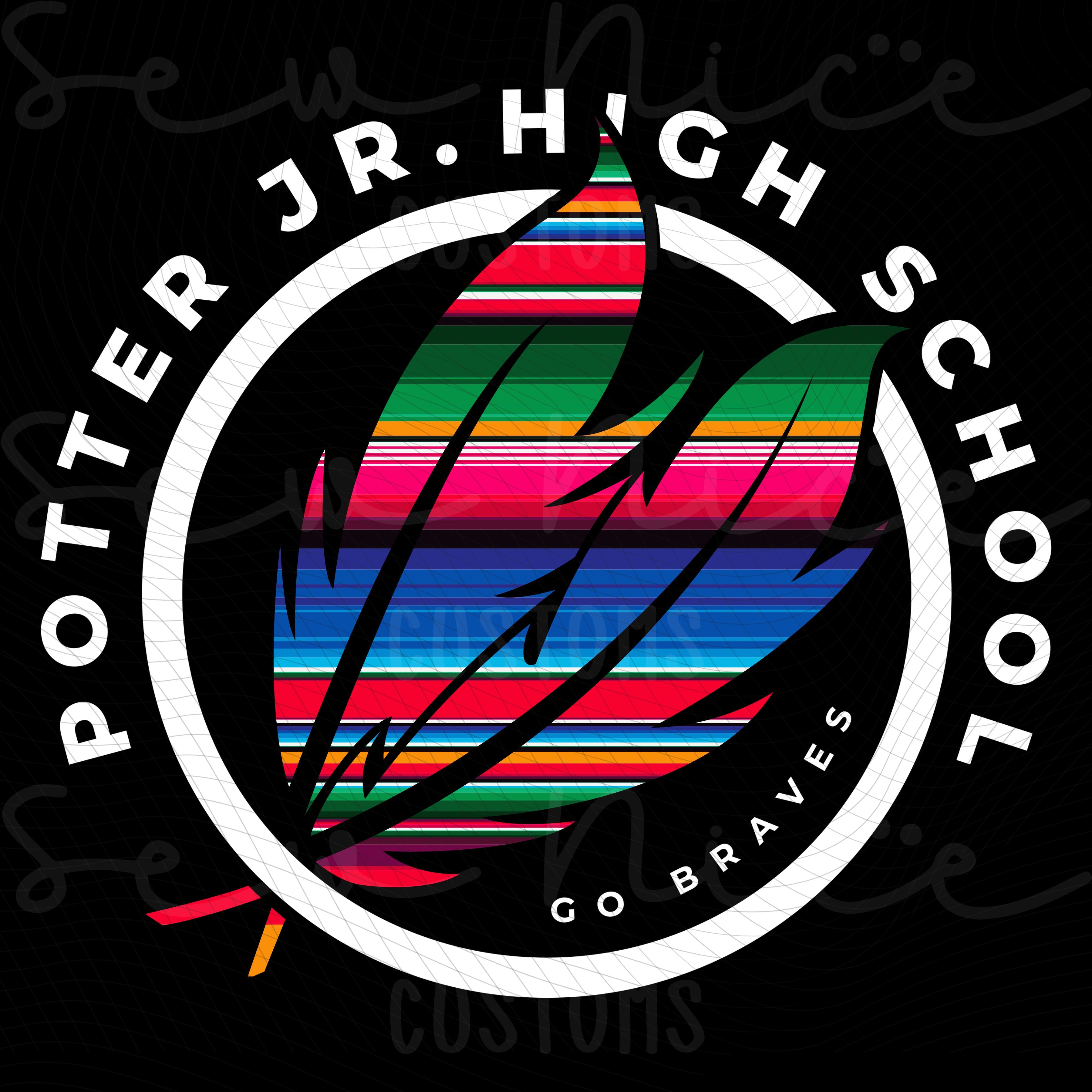 Serape Potter Logo – Sew Nice Customs