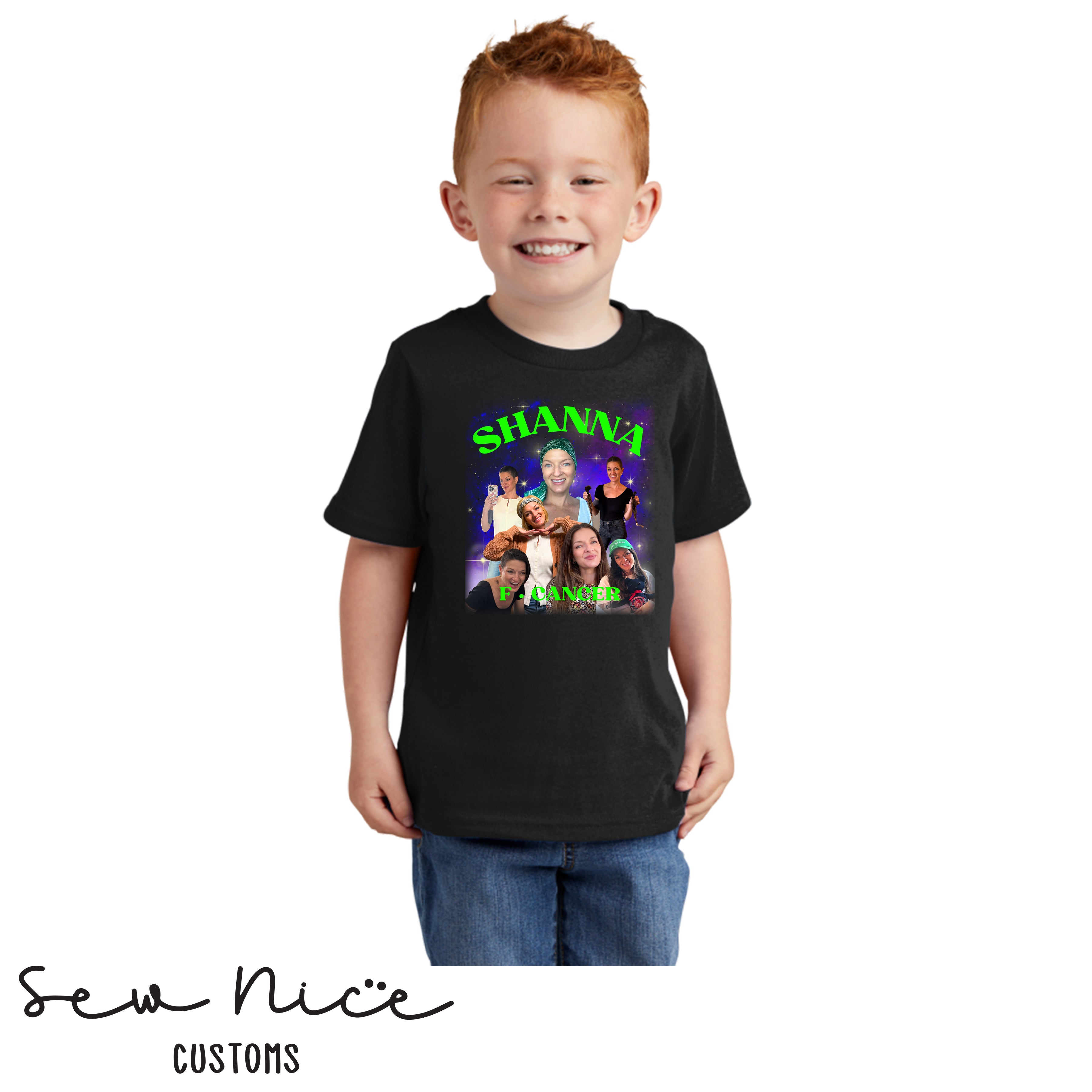 Shanna F-Cancer Collage Toddler Shirt – Sew Nice Customs